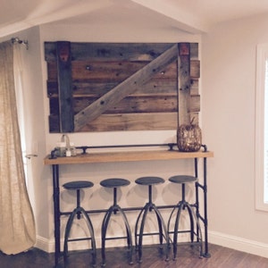 Reclaimed Barn Wood Rustic Sofa Bar Table - Etsy