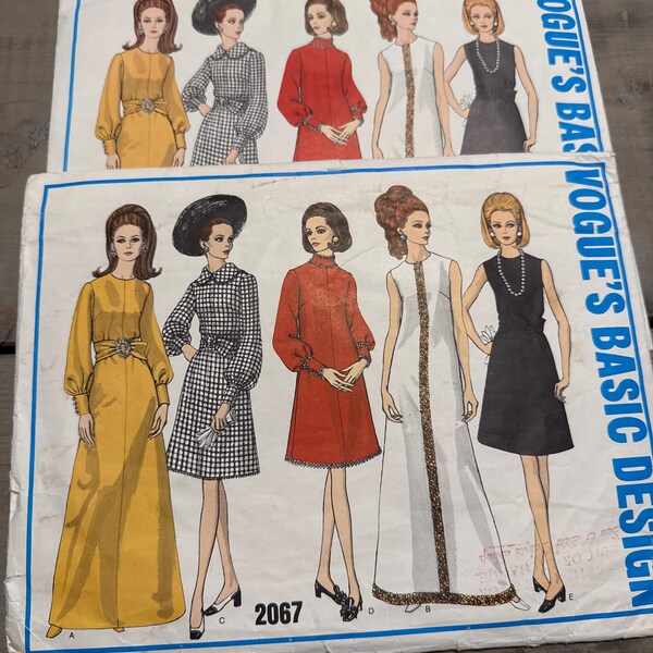 1995 Size 6-8-10, UNCUT Vogue 1532, DRESS "vogue's Basic Design", Loose ...