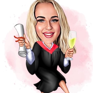 Custom Hairdresser Cartoon Portrait, Hairdresser Portrait, Hairdresser ...