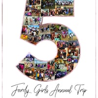 Number 50 Photo Collage, 50th Anniversary Collage Gift, Custom Picture ...