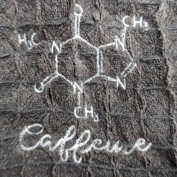 Caffeine Molecule Embroidery DESIGN FILE - Machine Embroidery Design -7 ...