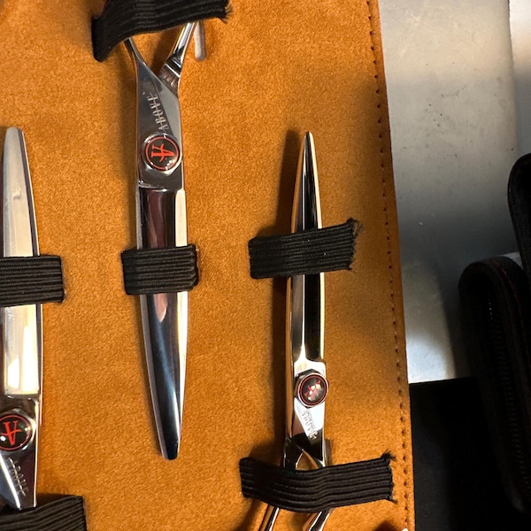 Genuine Leather Brown Hair Scissors Case With Adjustable Strap ...