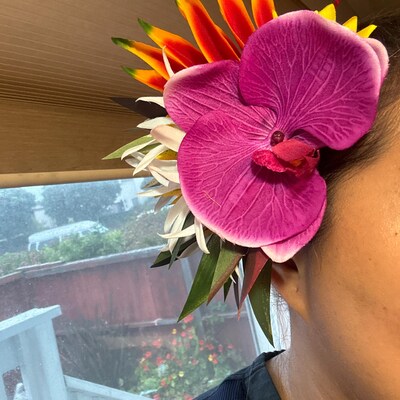 Lei Po'o Premium Hawaiian Flower Crown Wīlī Haku Lei Polynesian Hula ...