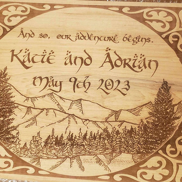 Lord of the Rings Quote Engraved Wood Sign Custom Lord of the Rings ...