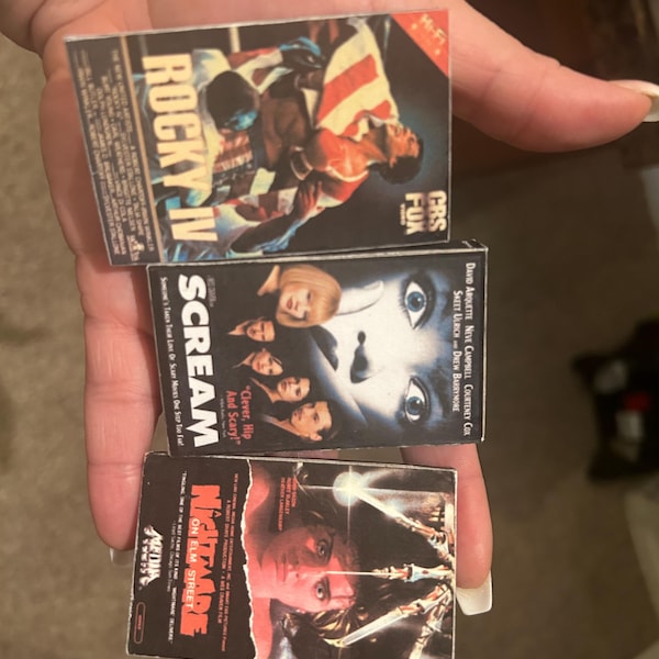 Retro VHS 90's Movies Mini Magnets Classic Cult Movies VHS Tape Covers ...