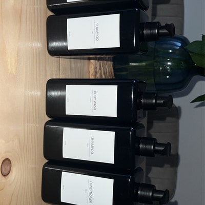 Mrs Hinch Inspired White Label Collection Reusable SQUARE Black 500ml ...