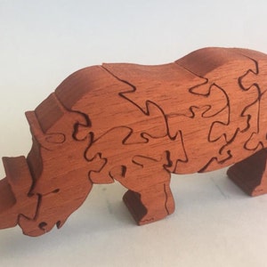 African Wildlife Mini Intarsia Pattern Set, Elephant, Hippo, Rhino ...