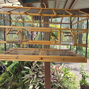Large Rectangular Bird Cage Full Handmade / Wood Bird Cage / Decorative ...