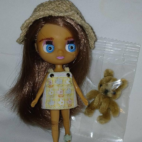 Labubu Macaron Outfit : "lovely Yellow Set" (jumpsuit and Cap) - Etsy