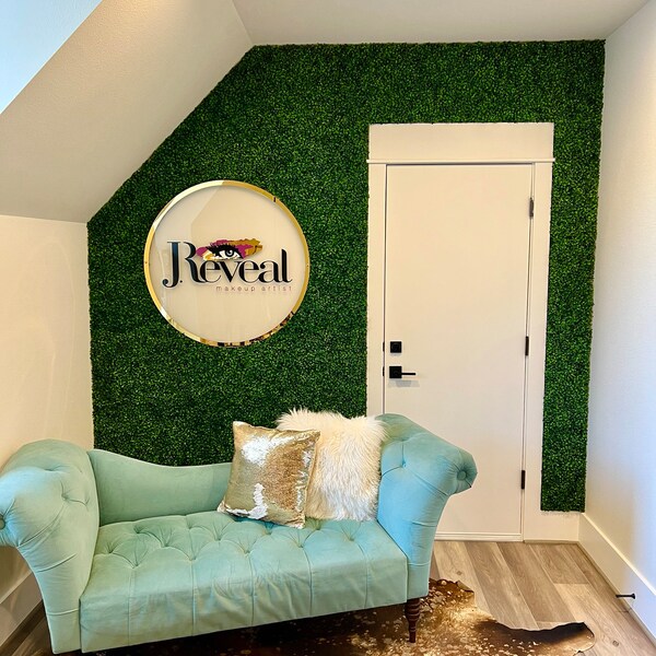 Round Business Sign, Logo Sign, Custom Business Signage, Acrylic Mirror ...