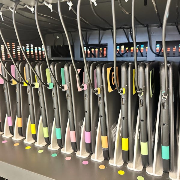 Classroom Laptop Label for Classroom Organization With Color Coded ...