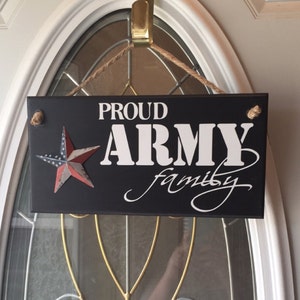 Army Signs Military Sign Proud Army family family sign | Etsy