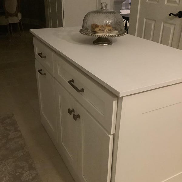 5ft White Kitchen Island W/O Countertop (custom Welcome) - Etsy