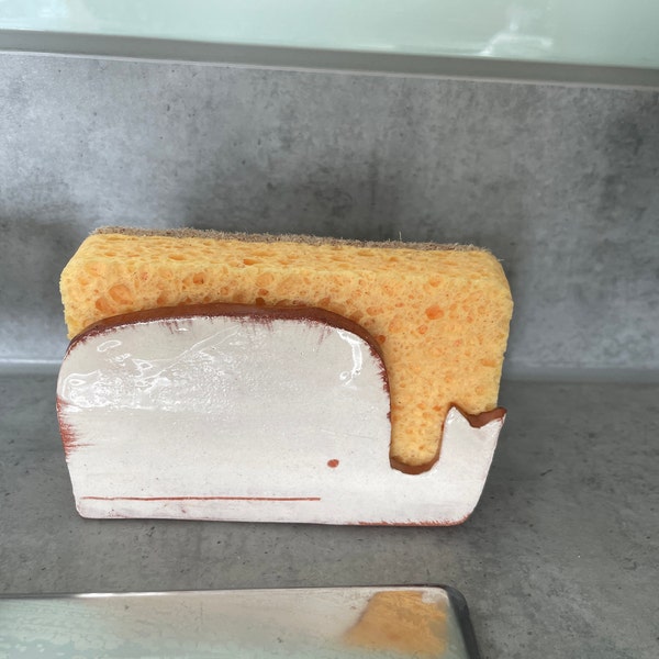 White Whale-kitchen Decor- Sponge Holder-napkin Holder-ceramics and ...