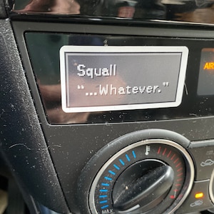 Custom FF7 Text Box Sticker | Etsy