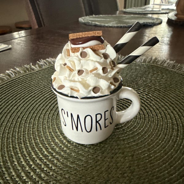Mini Mug, Mini Smores Mug, Tiered Tray, Tiered Tray Decor, S’mores , S ...