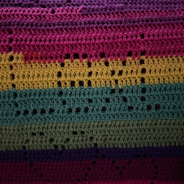 Octopus Filet Crochet Blanket Instant Downloadable PDF Written Pattern ...