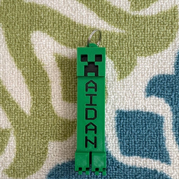 Minecraft 3D Desk Name Sign / Personalized Custom Shelf Sign With Sword ...