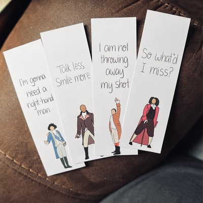 Hamilton Inspired Bookmarks Hamilton Portrait Bookmarks - Etsy