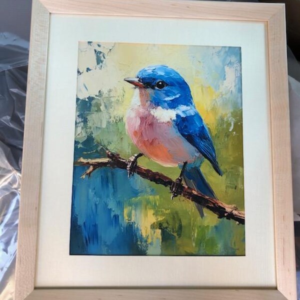 Vintage Bluebird Painting, Bluebird Print, Antique Bluebird Art ...