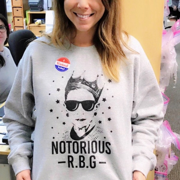 Notorious RBG Sweatshirt - Women's Sweater - Ruth Bader Ginsburg ...