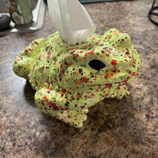 CUSTOM Painted Ceramic Arnel Toad Toilet Paper Holder LARGE - Etsy