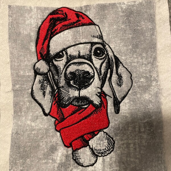 Christmas Labrador Machine Embroidery Design - 3 Sizes - Etsy