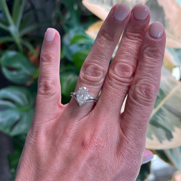 Celtic Knot Norse Viking Diamond Ring Enhancer Women Unique Curved ...