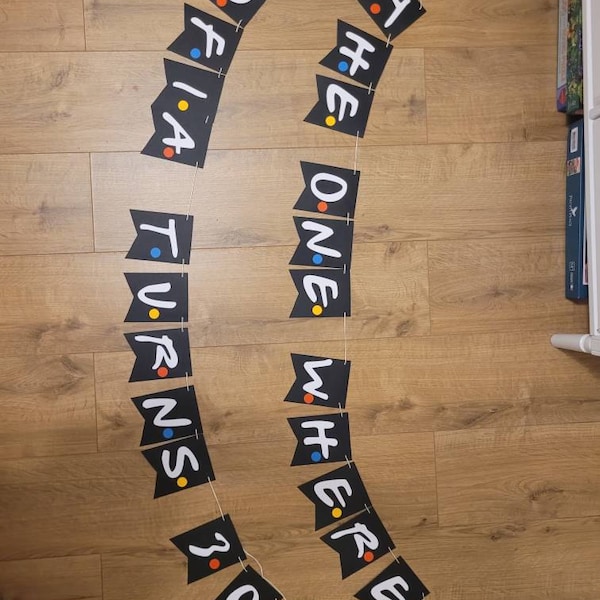 Personalized Friends Birthday Banner, the One Where Banner, Tv Show ...