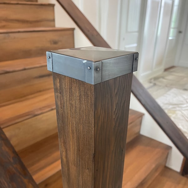 Solid Copper 4x4 Post Cap: Bronze Patina Outdoor Decor - Etsy