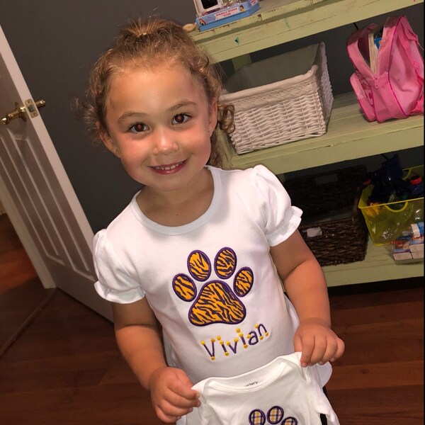 Create Your Own Personalized Bodysuit for LSU or YOUR Team - Etsy