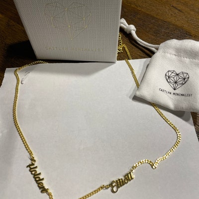Multiple Name Necklace With Curb Chain by Caitlynminimalist Friendship ...