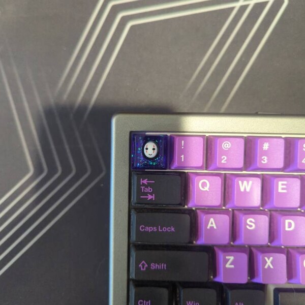 Kawaii Face Artesian Keycap | Handmade Keycap | Anime Keycap ...