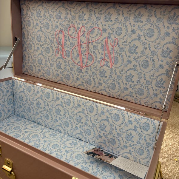 Personalized Baby Keepsake Trunk Large Storage Gift for Newborn Nursery ...