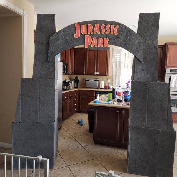 2 X 3ft Large Printable Jurassic Park Gate Entrance Letter/banner ...