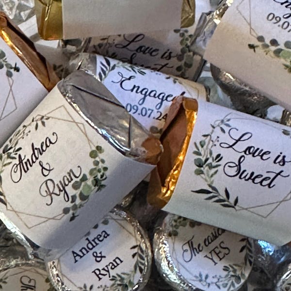 Printed Labels for Full Size Candy Bar Chocolate Bar Stickers Wedding ...