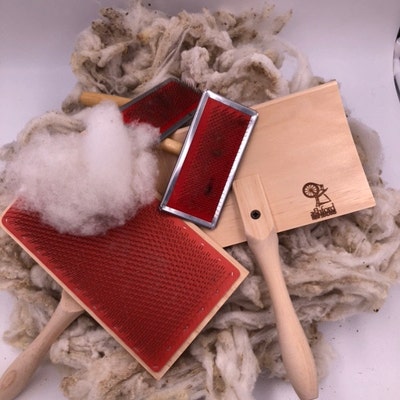 Ashford Handcards for Carding Wool Rolags and Roving. Spinning Fiber ...