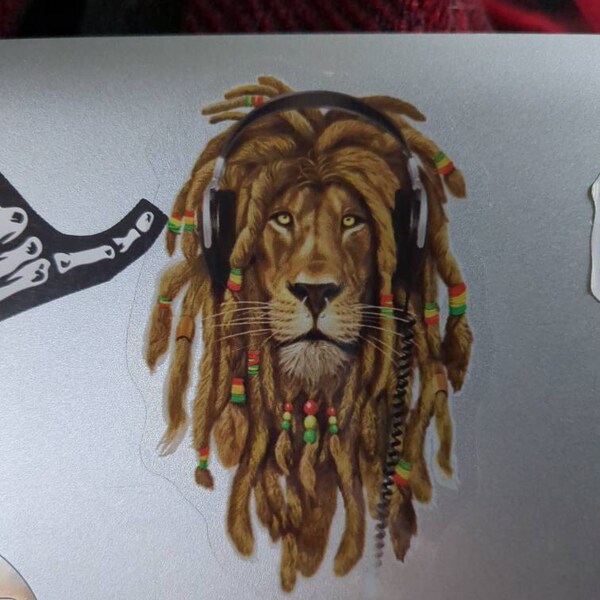 Rasta Lion Sticker, Lion of Judah, Reggae Sticker, Rastafari Kiss-cut ...