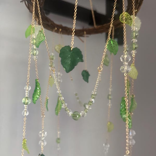 Cottage Core Leaf Sun Catcher Round - Etsy Canada
