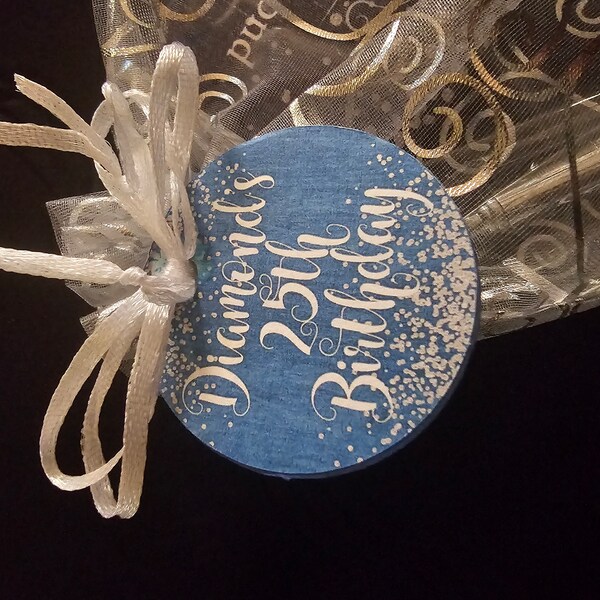 Denim & Diamonds Birthday Party Stickers or Favor Tags, Denim and ...