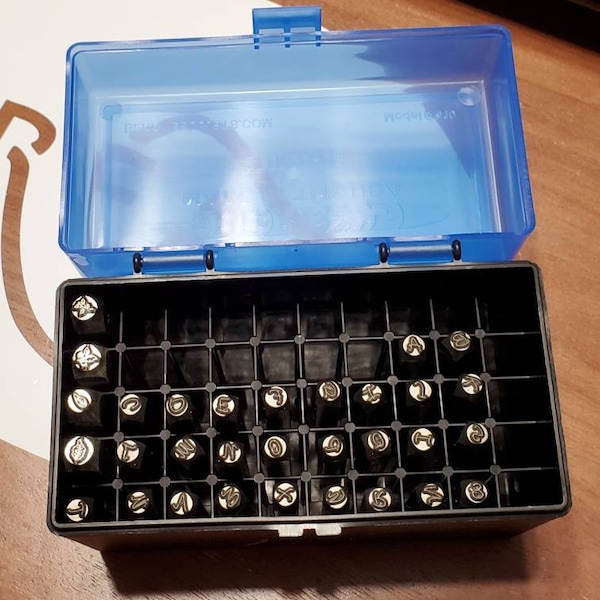 Metal Stamp Storage Case- 50 Slot- Metal Stamp Storage Case With Lid ...