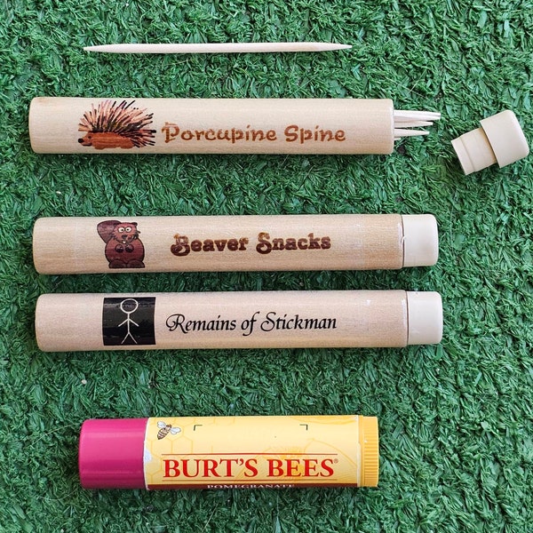 Functional Travel Toothpick Holders! Wooden STUBES for Pocket, Purse ...