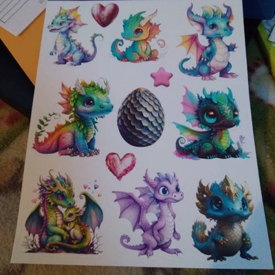 Dragon Stickers That Can Be Used for Scrapbooking, Crafting, Junk ...