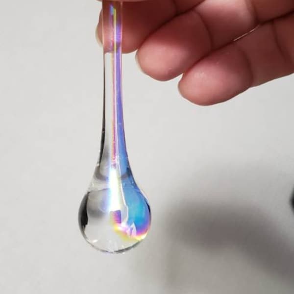 Handmade Iridescent Glass Raindrop Ornaments, Set of 100 - Etsy