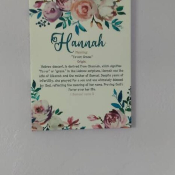 Personalized Floral Baby Name Meaning Print: Nursery Wall Art (digital ...