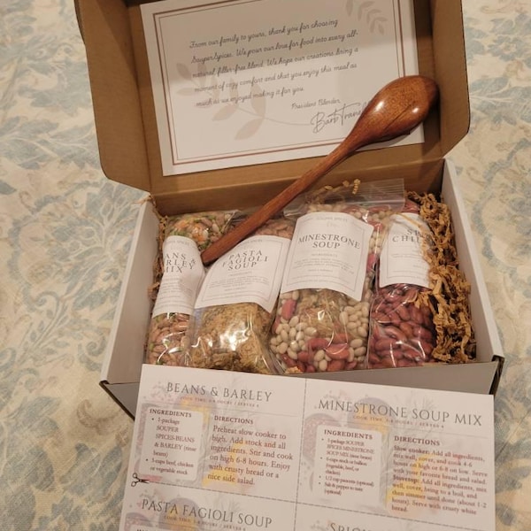 Crockpot Meals Gift Basket - 4+ Servings Each | Easy Soup, Chili, & Beans, Gourmet Food Gift for ...