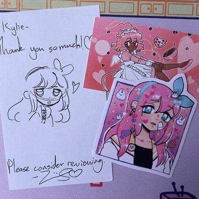 OMORI Aubrey and Bunnies Decora Fashion Cute Sticker - Etsy