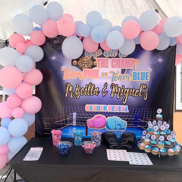 PRINTABLE Boxer Baby Gender Reveal, Boxer Theme, Boxing Baby Shower ...