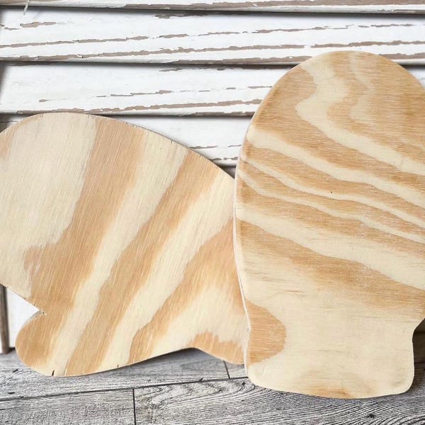 Blank Wooden Jumbo Mittens- Blank Wood- Cutout- Crafts- Mittens ...