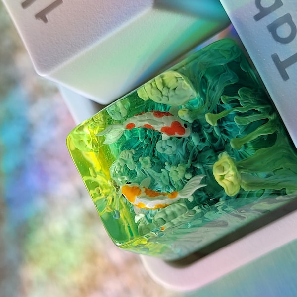 Keycap Koi Fish, Artisan Keycap, Backspace Keycap Profile Cherry and ...
